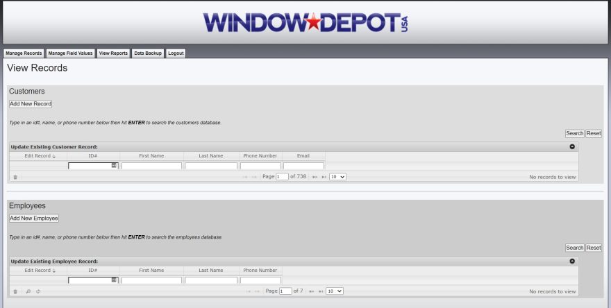 Depot Dashboard - E Edge Technology
